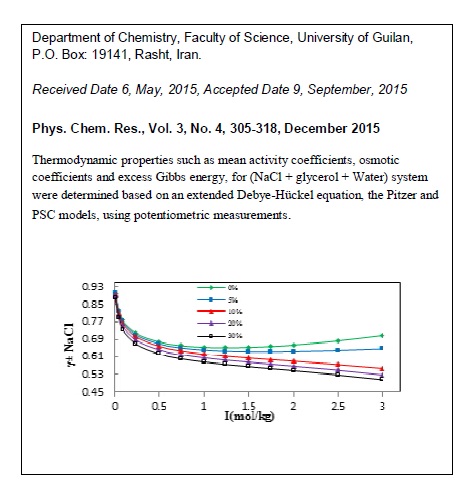 Determination and Modeling of Activity Coefficients of Sodium Chloride ...